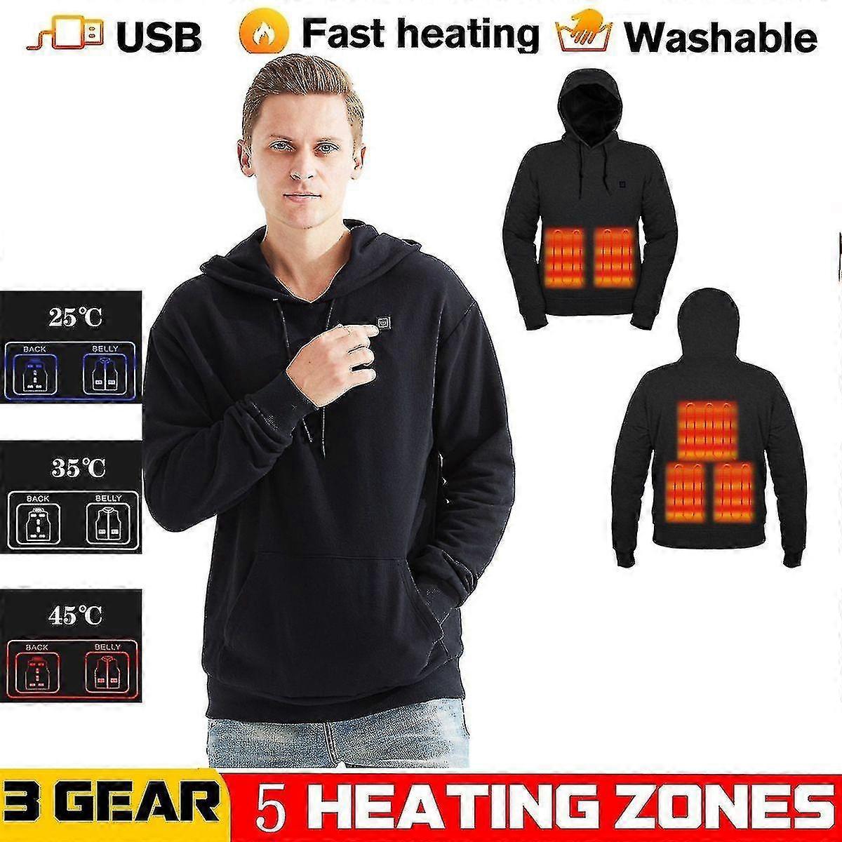 Heated Hoodies,usb Electric Heating Lightweight Hooded Sweatshirts ...
