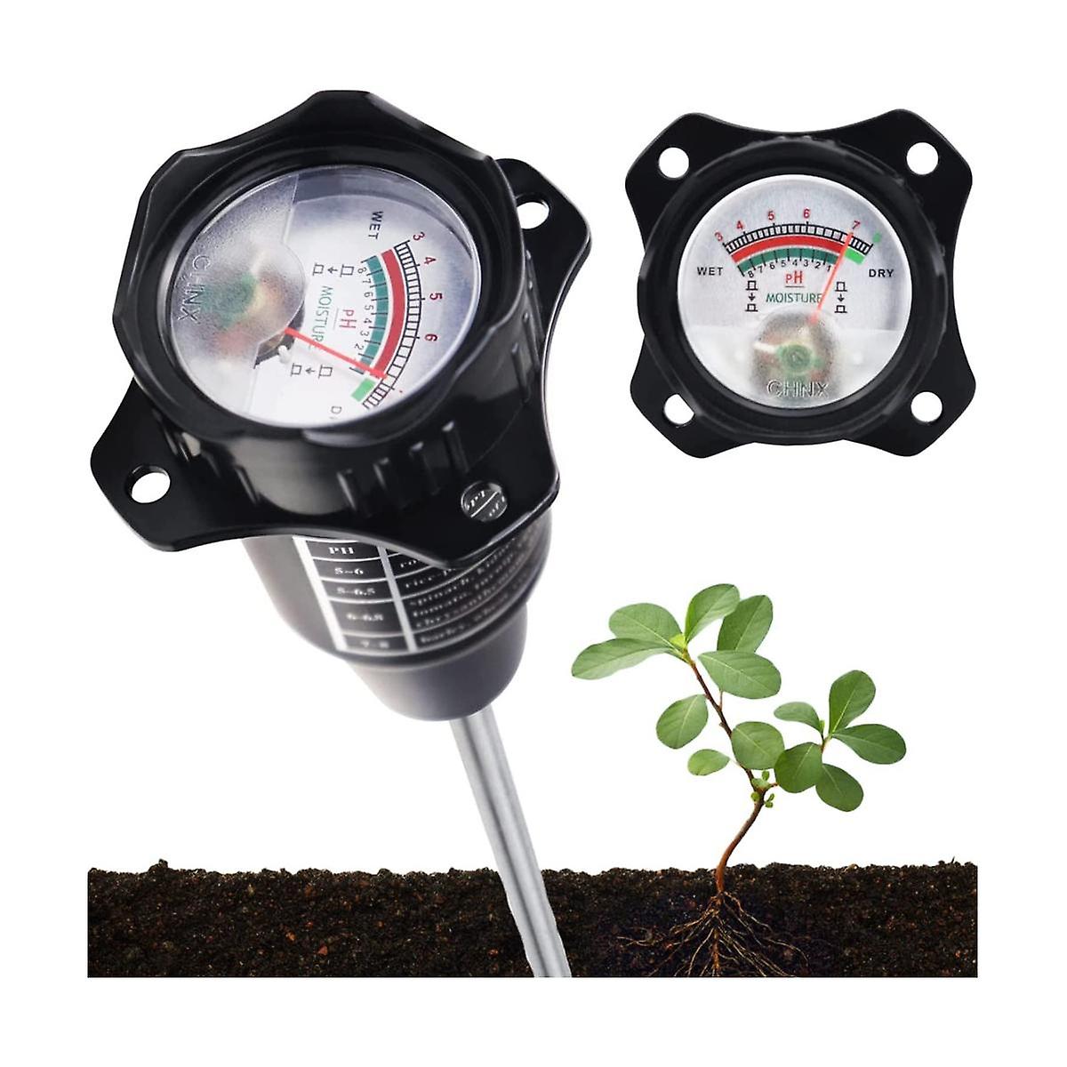 Long Probe Deep Soil PH Moisture Meter 2 In-1 Tester-Professional Test ...