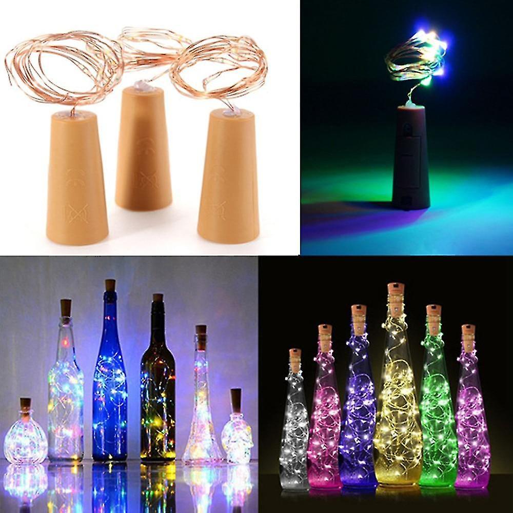 Pink 2M Battery powered Cork Bottle Light Diy Led String Bar Birthday ...