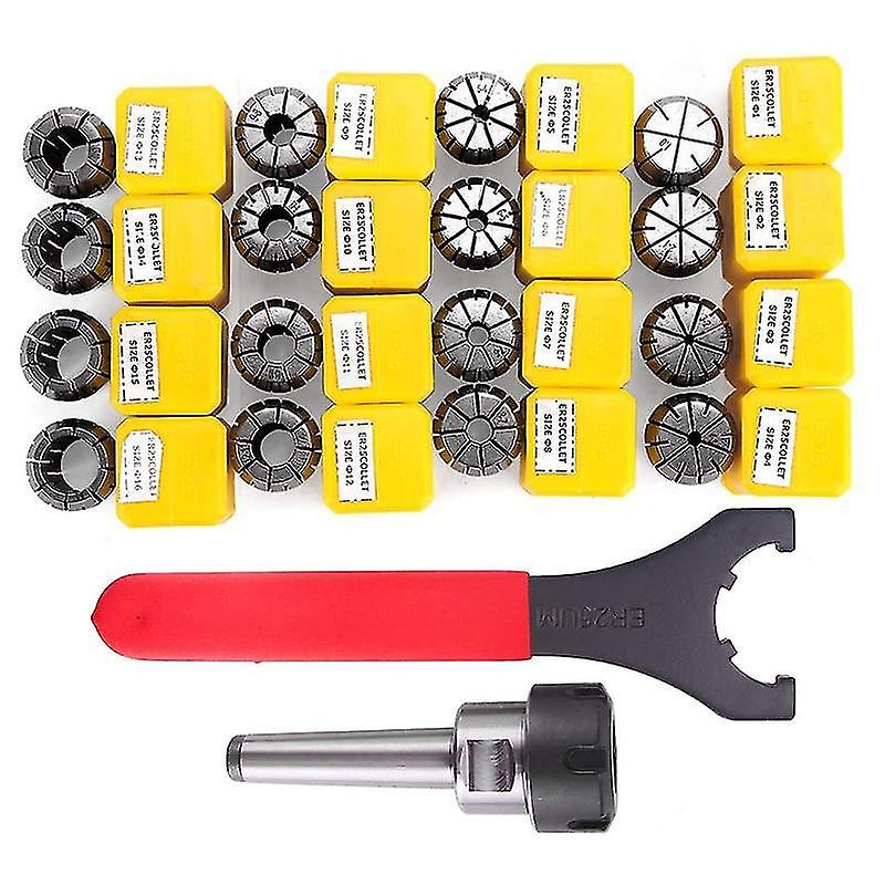Er25 Collet Set Chuck with Mt2 Er25 M10 Motor Extension Rod, Cnc ...