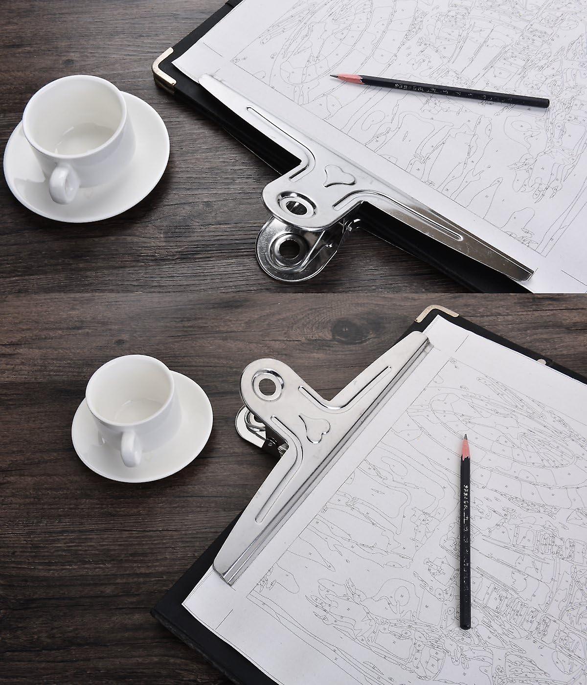 Oversized Bull Clips, Pack Of 2 Silver Stainless Steel Binder Clips ...