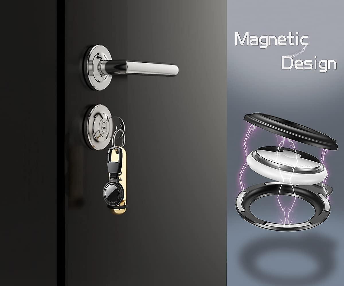 Keychain for Apple AirTag Magnetic Metal Air Tag Keychain for Luggage ...