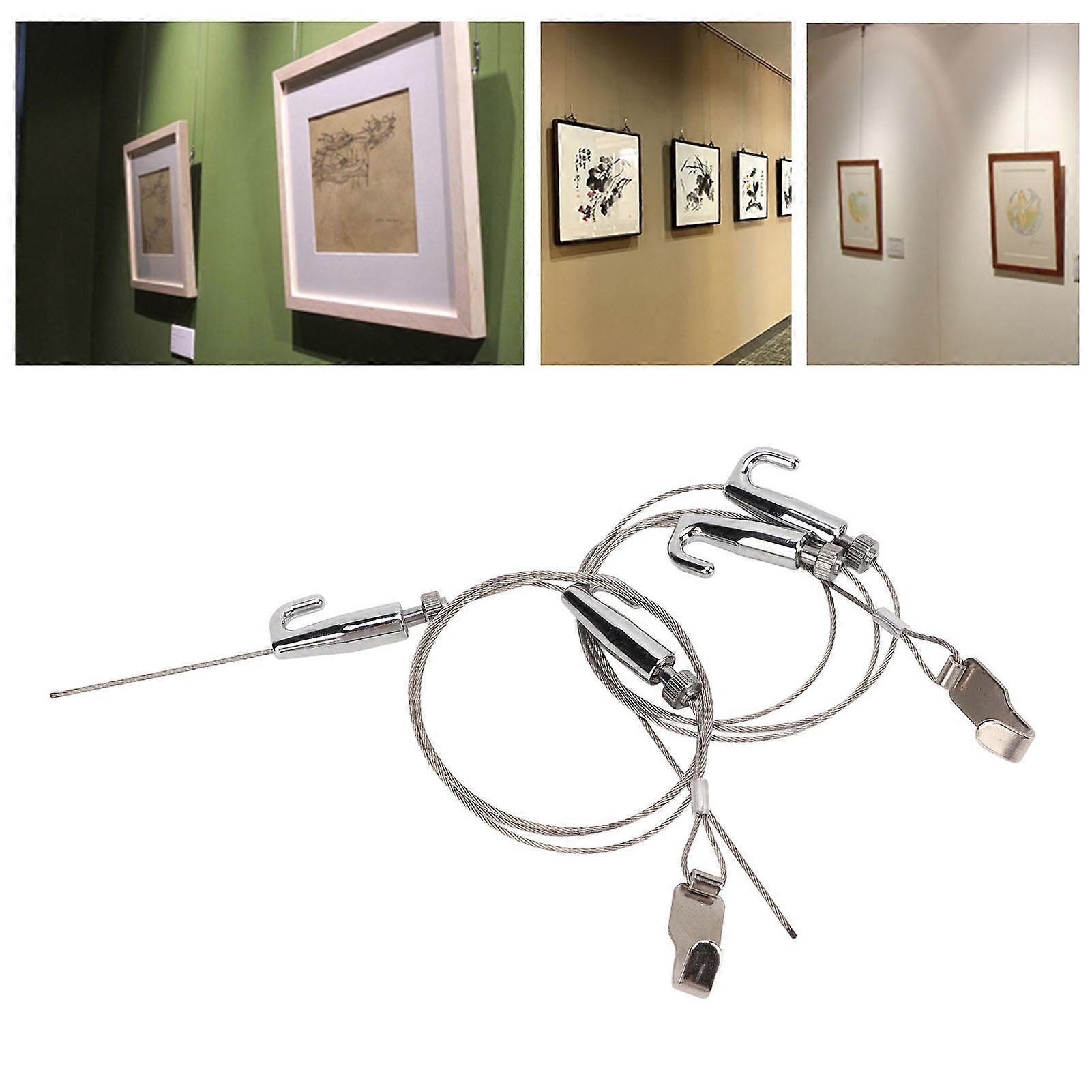 2pcs Picture Rail Hanging System Professional Adjustable Picture ...