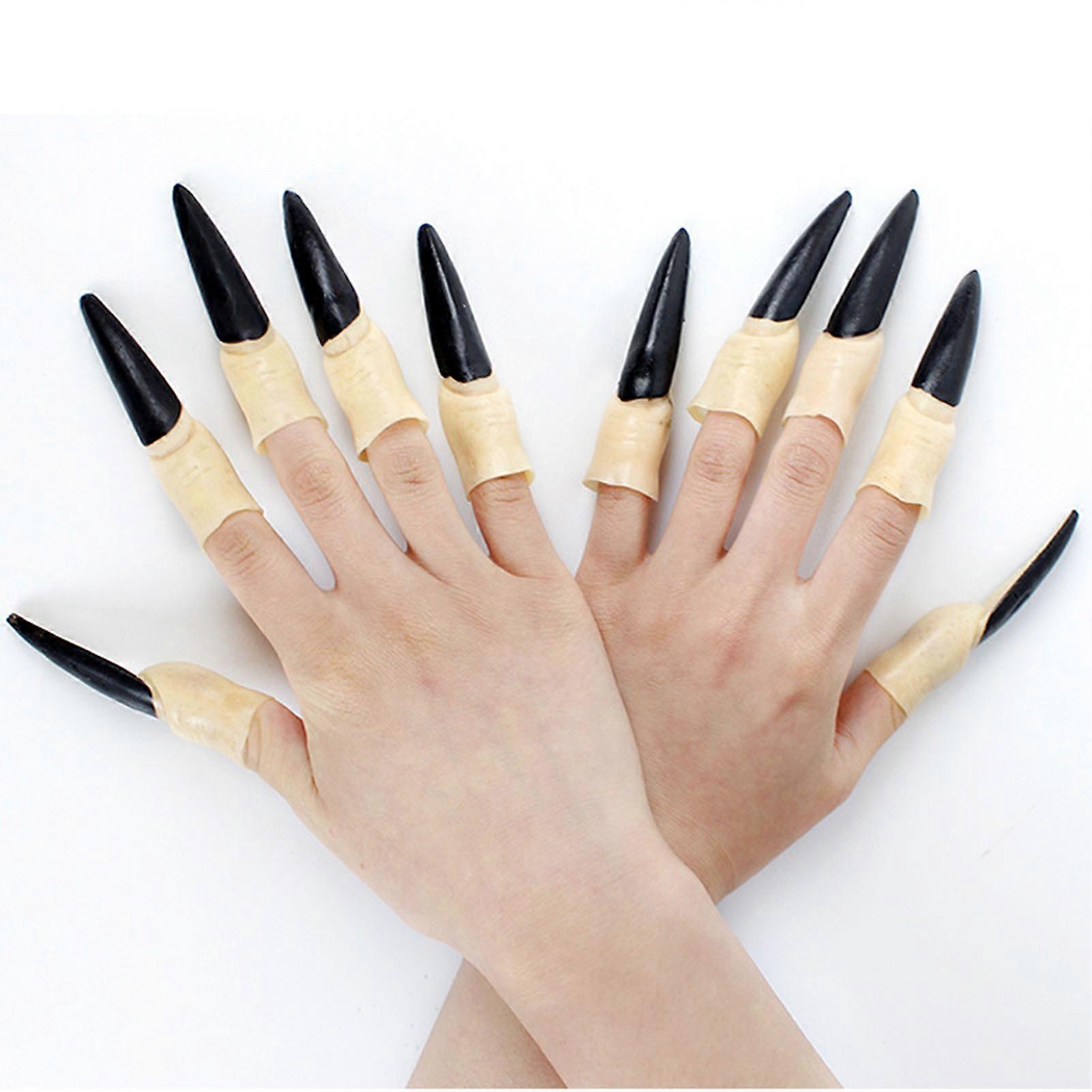 Halloween Fake Nose Nail Set Festival Party Performance Costume Set ...