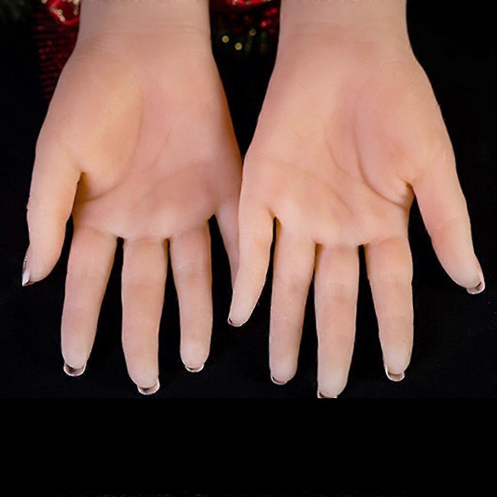 Silicone Womens Mannequin Fake Hands Jewelry Bangles Ring Display Hand ...