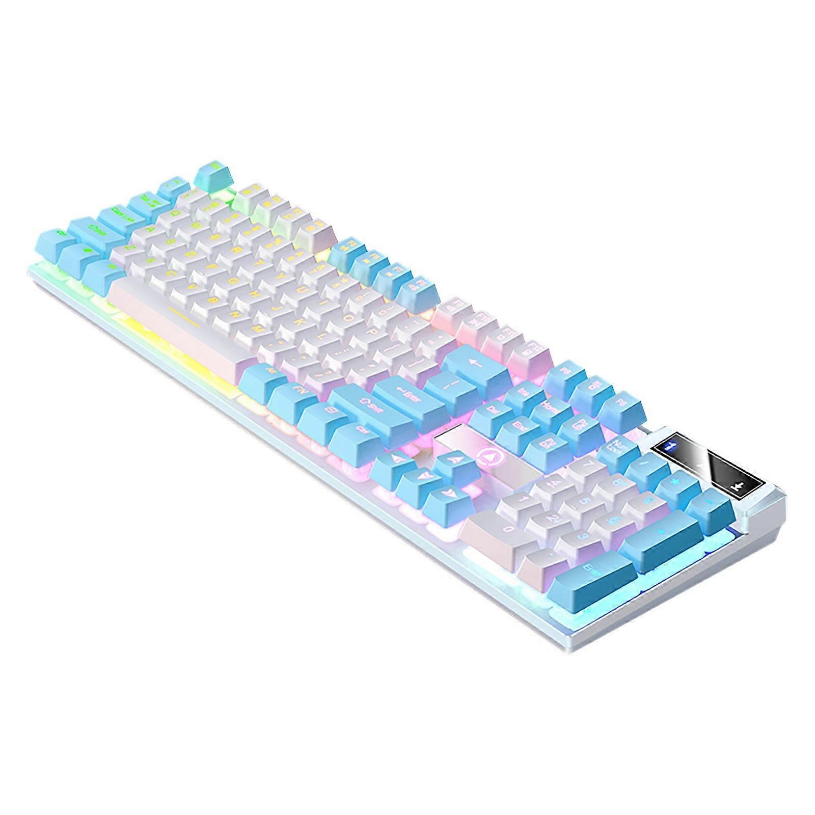 Gaming Keyboard USB Wired Floating Keyboard, Ergonomic Water Mechanical ...