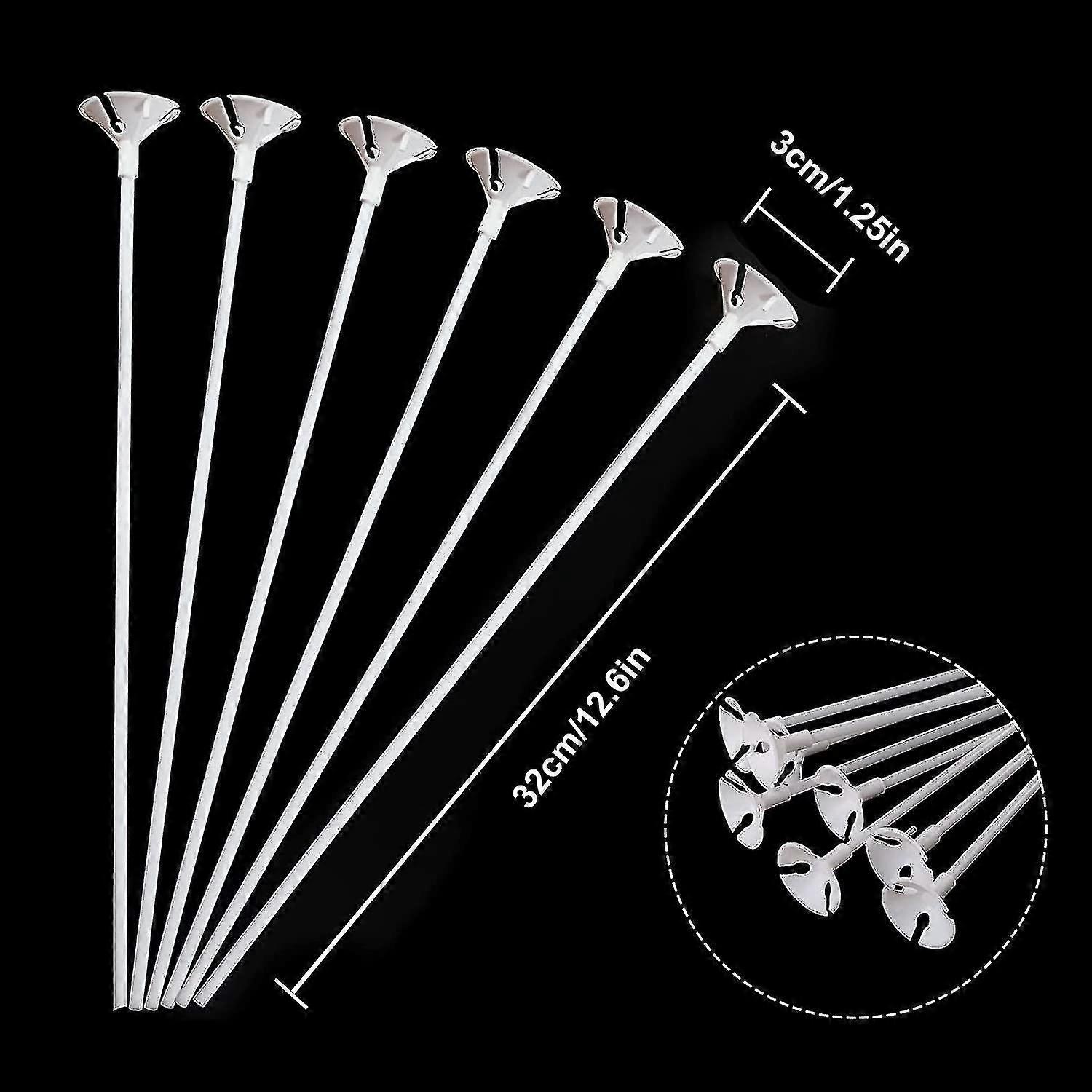 100 Pieces Re -way Balloons Plastic Rods, Reusable Balloon Sticks Rod Holder For Balloon | Fruugo UK