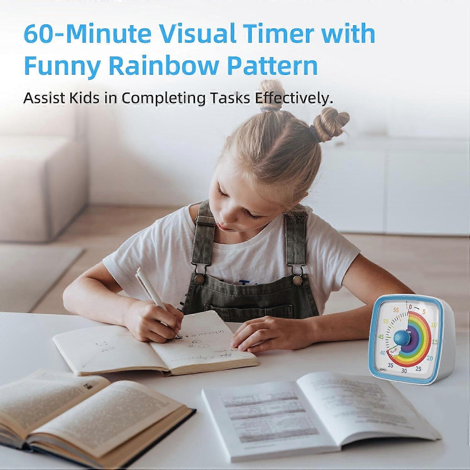 Visual Timer with Night Light, 60-Minute Countdown Timer for Kids and Adults, Silent Classroom ...