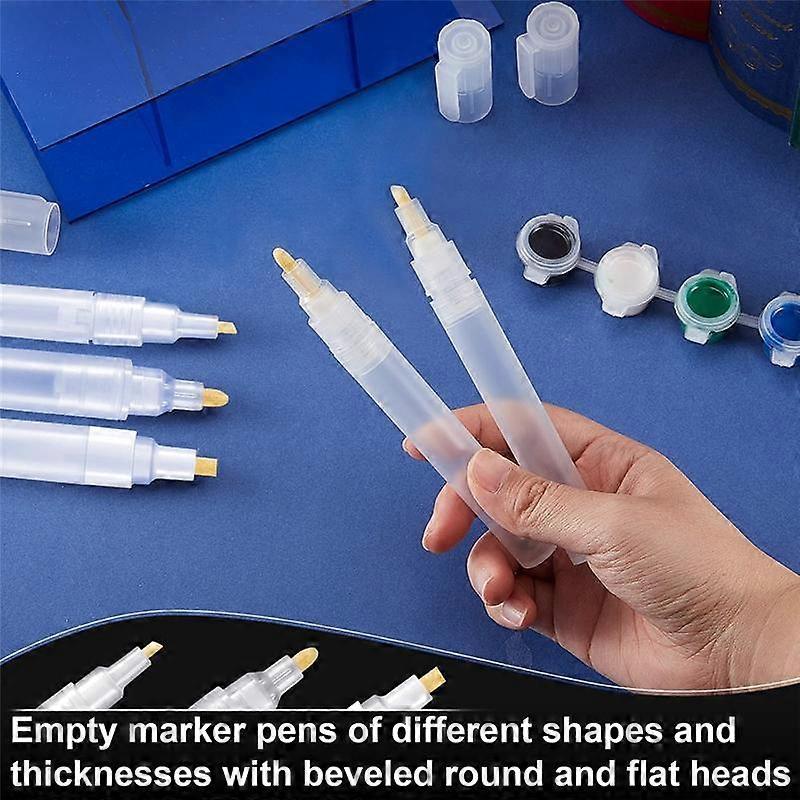5Pcs Empty Refill Paint Markers Blank Refillable Paint Pens Empty ...
