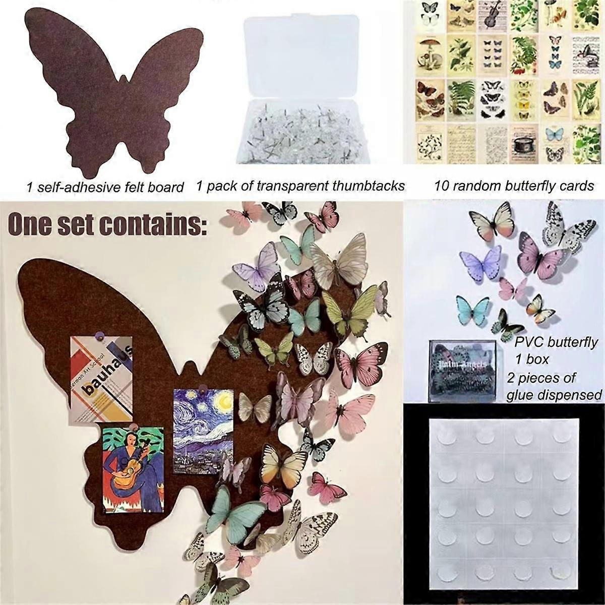 Butterflies Shaped Felt Photo Wall Set Butterflies Felt Bulletin Board ...