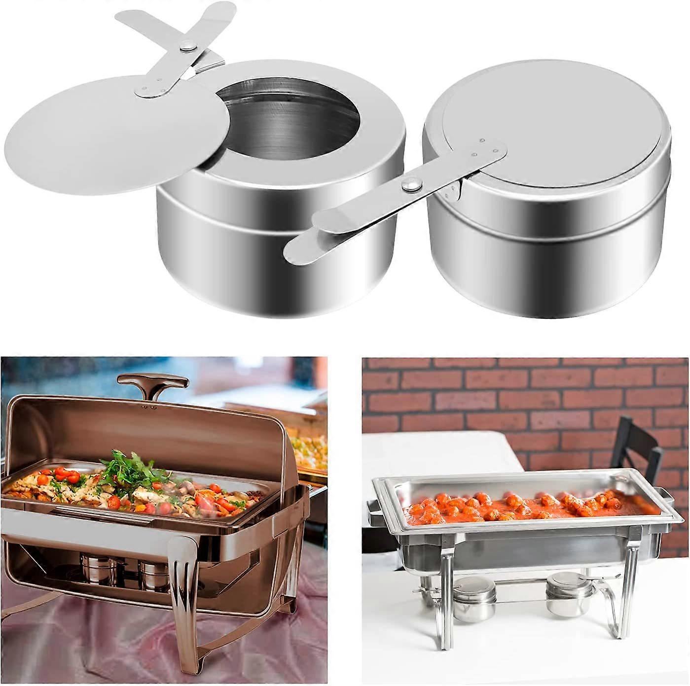 Set of 2 Paste Containers Fuel Burner Holder Stainless Steel Burner ...