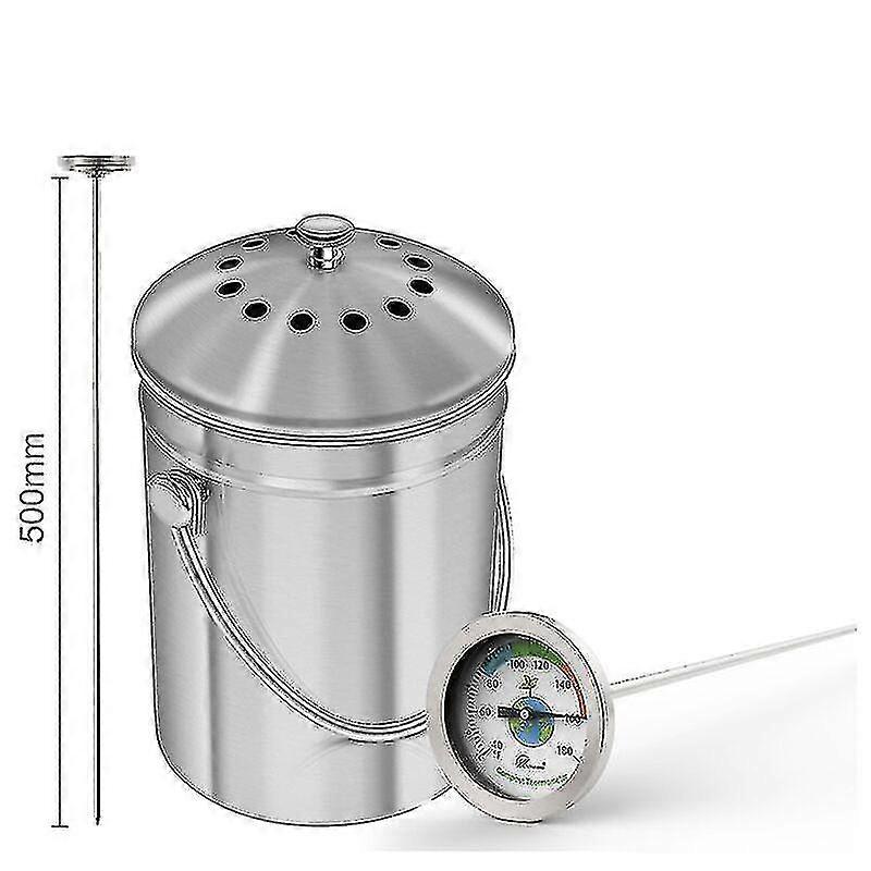 Compost Thermometer - Stainless Steel Dial Thermometer For Home ...