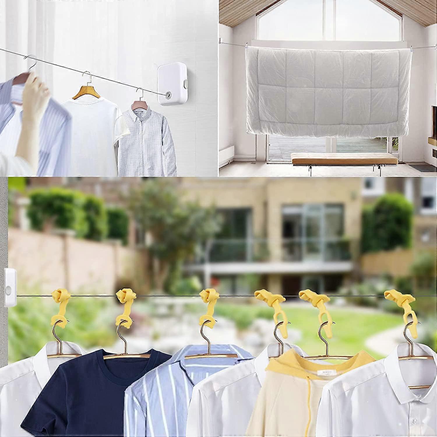 Automatic Retractable Clothesline, Heavy Duty Wall Mounted Washing ...