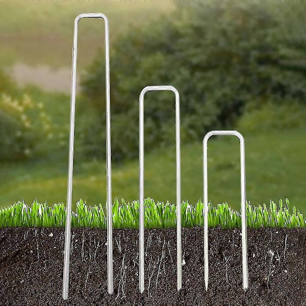 Galvanized Iron U-shaped Garden Stake Beveled Cut End Design Garden ...
