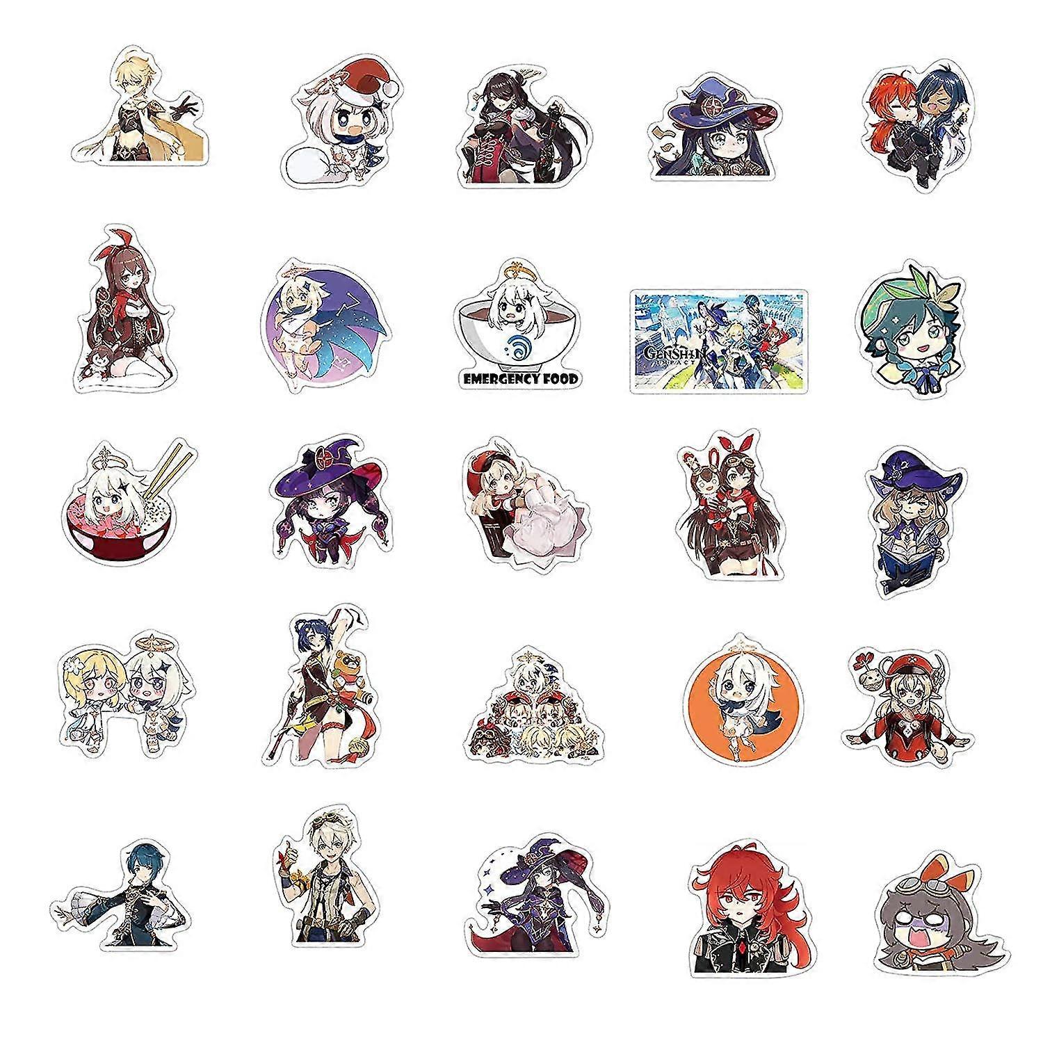 Genshin Impact Stickers Pack| 50pcs Waterproof Genshin Impact Game ...