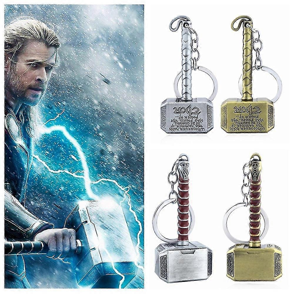 Thor's Hammer Metal Pendant Keyring Superhero Keychain Fans Gift ...