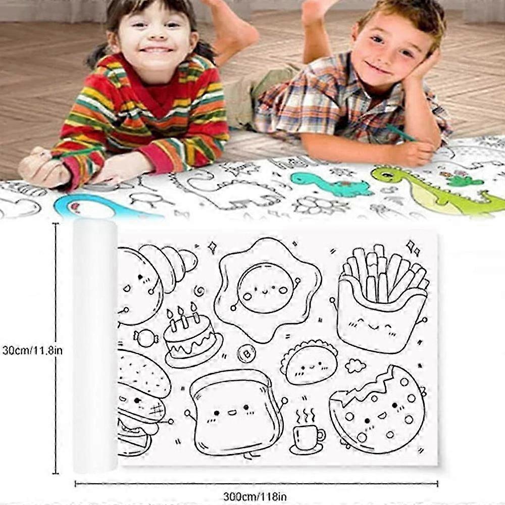 Drawing Coloring Paper Roll for Kids DIY Painting Color Filling Paper ...