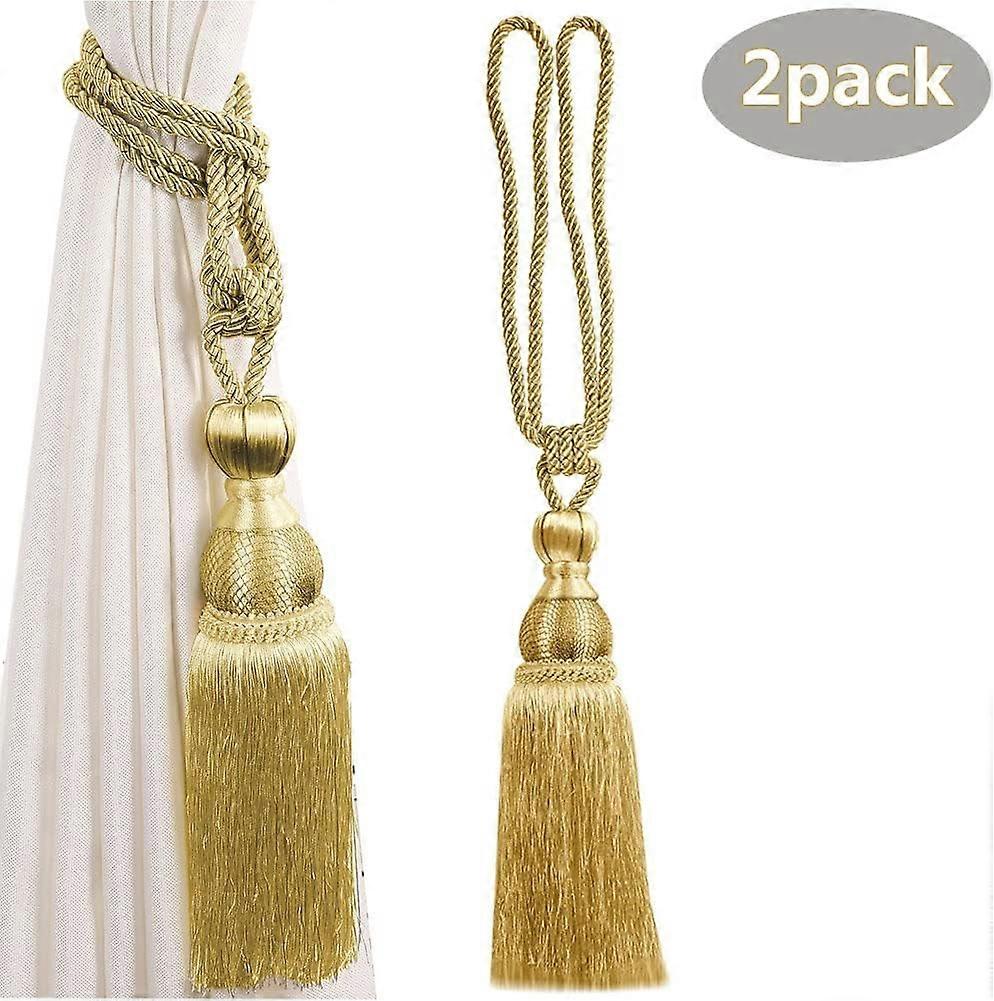 2PCS Curtain Clips Rope Tie Band,Long Tassel Curtain Tieback,Holdback ...