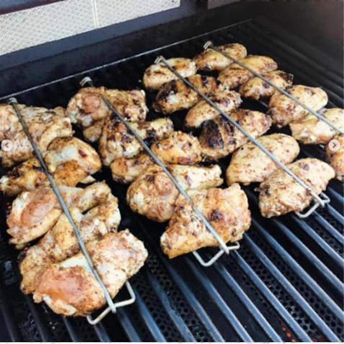 10pcs Chicken Wing Bbq Fork,metal Bbq Grilling Fork,chicken Wing ...