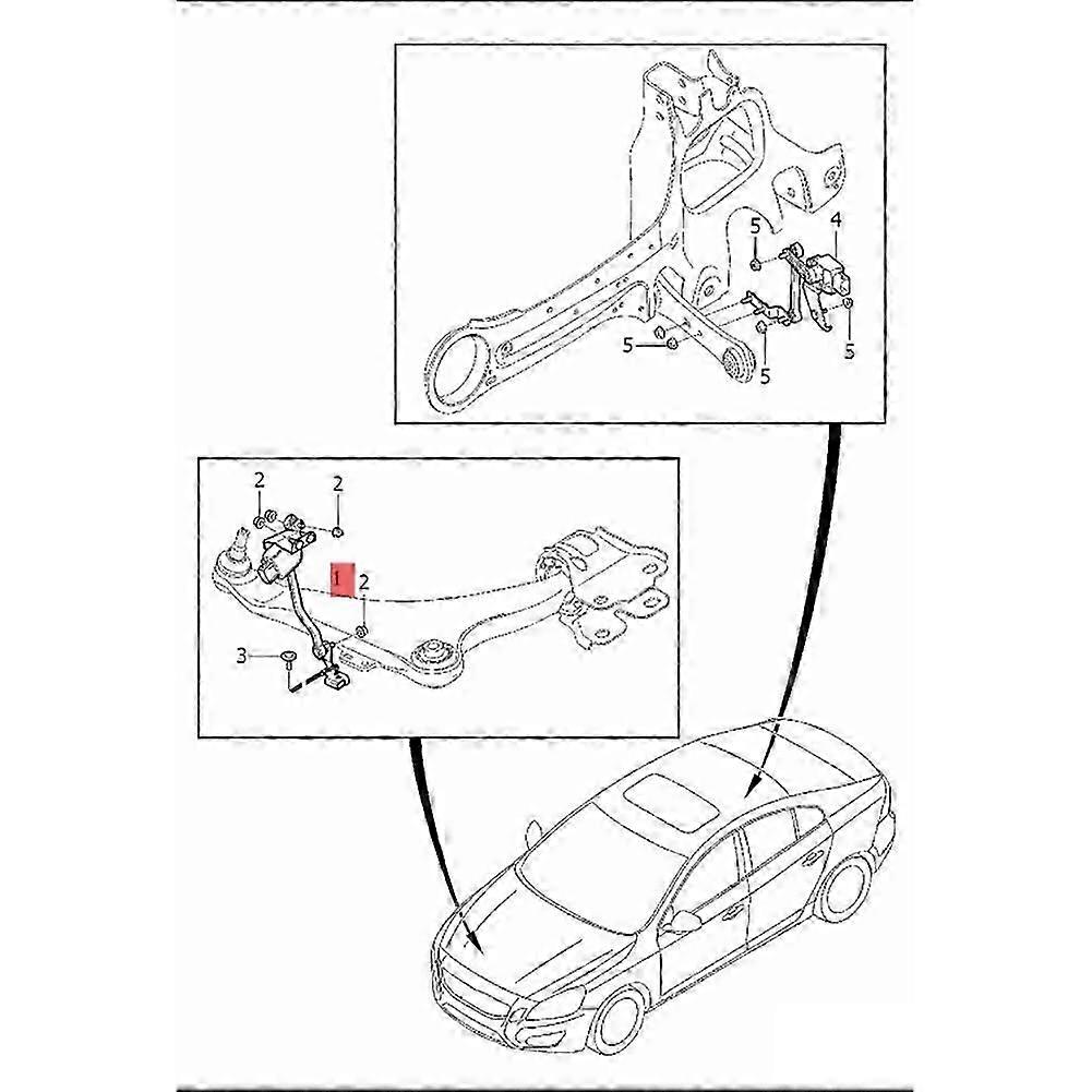 31288272 Headlight Level Sensor Right Front for S60 S60L V60 V70 S80 ...