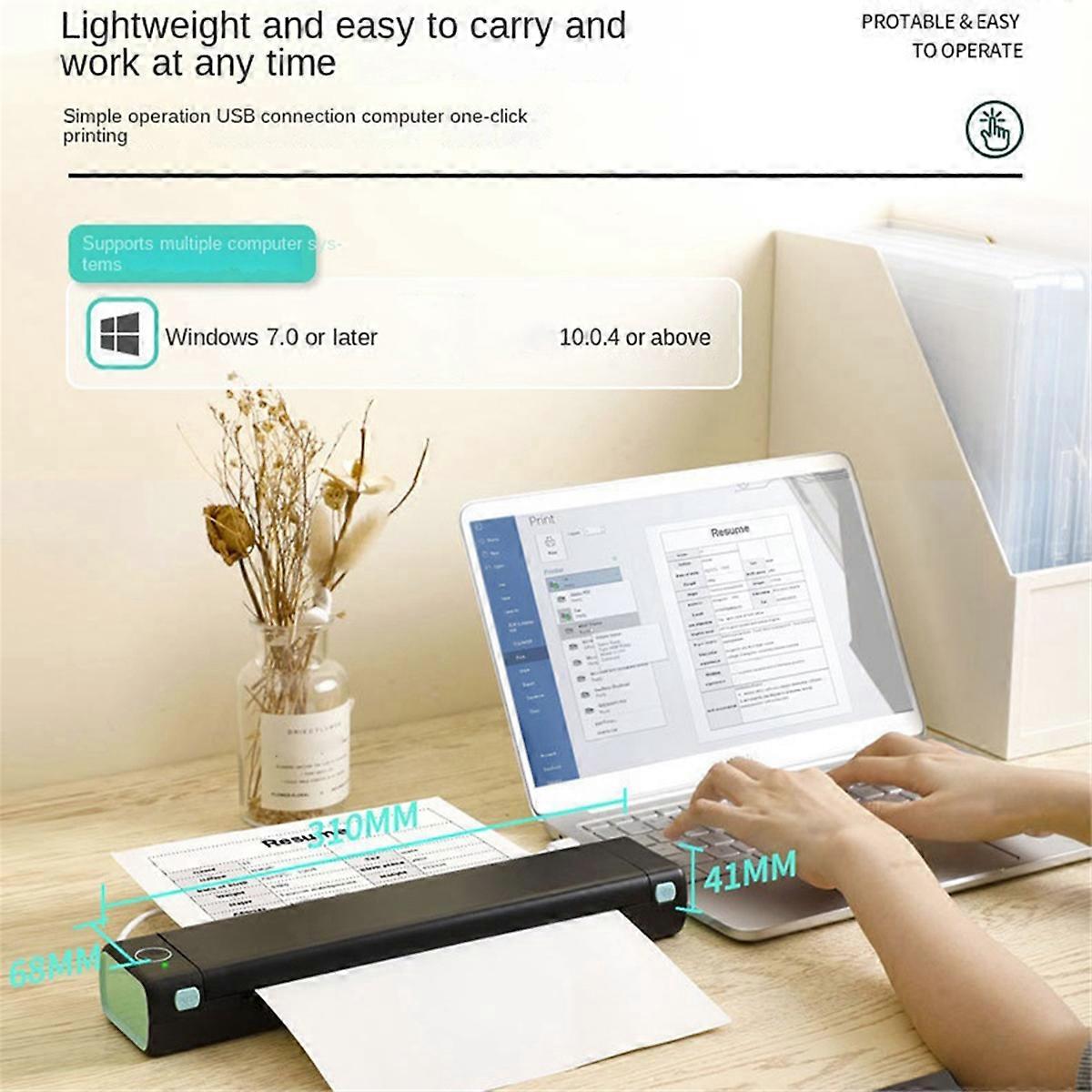 Phomemo M08F A4 Paper Printer Thermal Transfer Template Machine | Fruugo UK