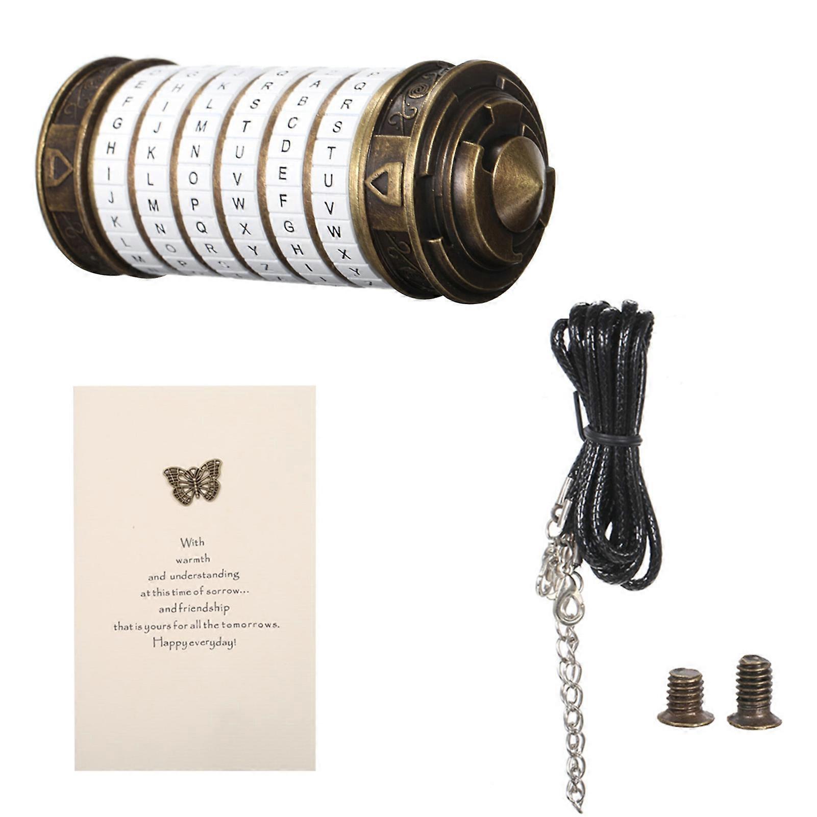 Metal Cryptex Lock Puzzle Box, 136x52mm Zinc Alloy Wedding Gift | Fruugo UK