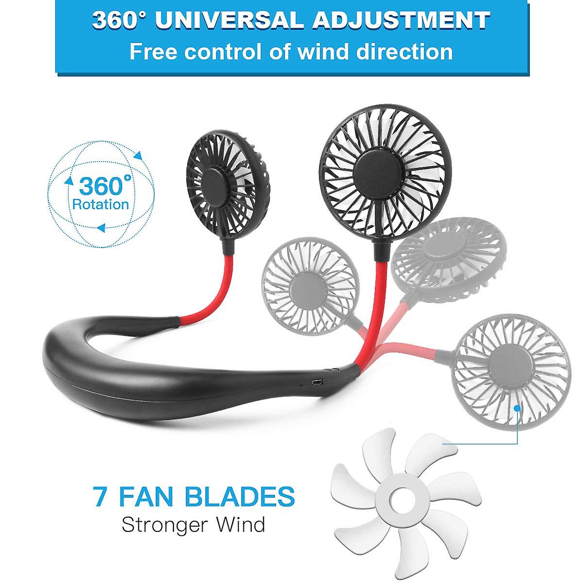 Neck Portable Sports Fans Hand Free Mini USB Rechargeable Headphone ...