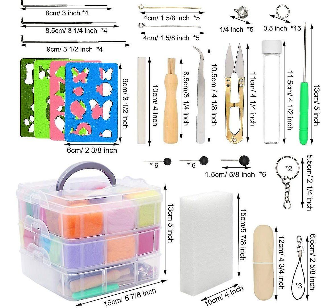 Wool Felt Felt Needle Kit Set 36 Colors Gift Tool Roving Material ...