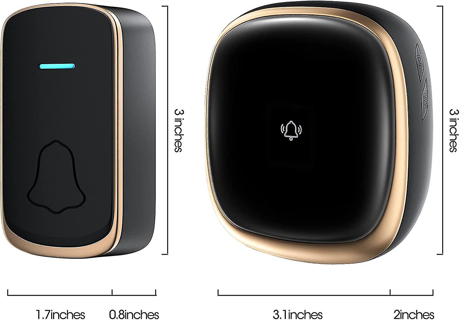 Wireless Doorbell Waterproof Door Bells Battery Operated Wireless ...