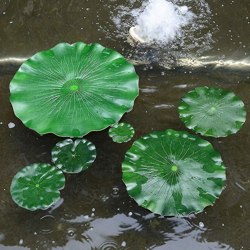 8 Pack 4 Sizes Artificial Water Lily Pads For Floating Plants And ...