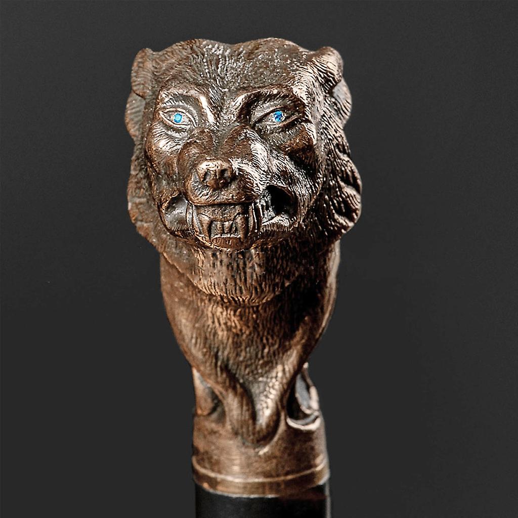 Wolf Head Luxury Walking Stick Men Luxury Walking Cane Travel ...