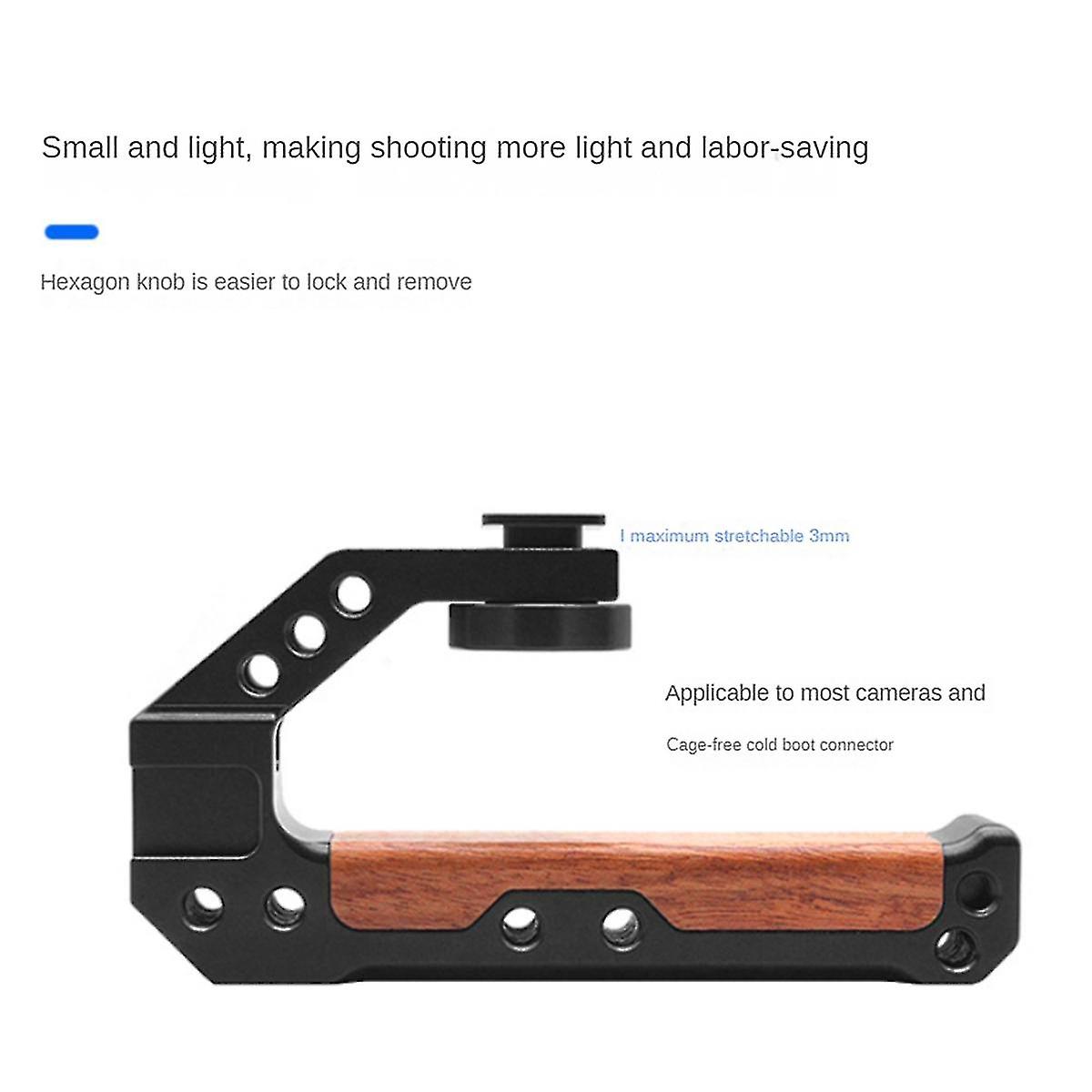 Universal Dslr Camera Rig Top Handle 3 Cold Shoe Adapter Mount For ...