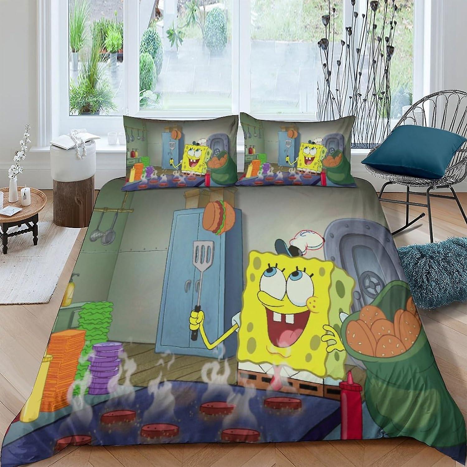 HOUKIG Spongebob 3D Print Anime Characters for Teens And Adults Quilt ...