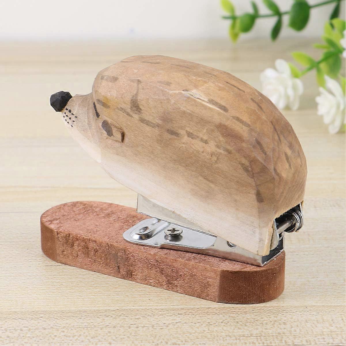 Office Supplies Novelty Stapler Wood Carving Animal Desk Stapler for ...