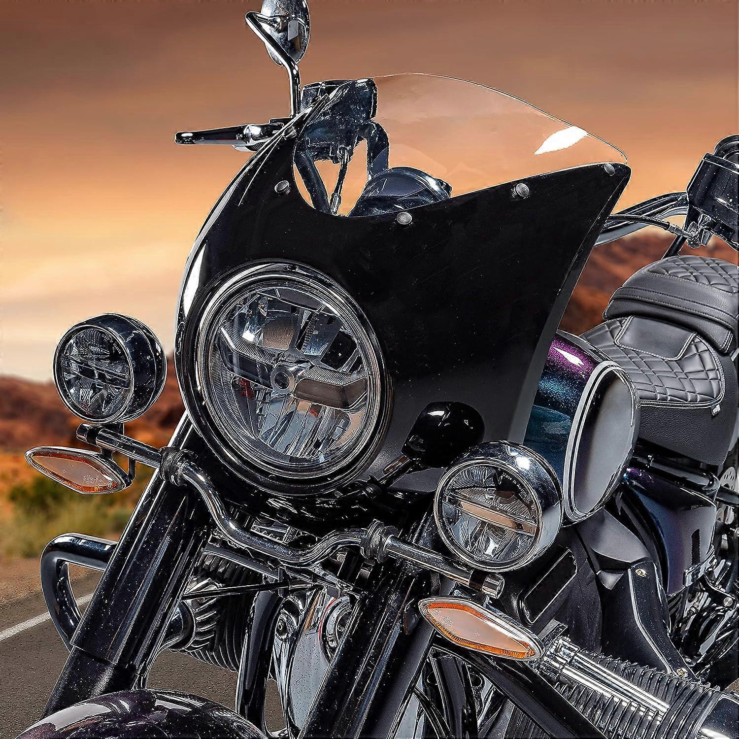 Headlight Fairing Round Windshield Windscreen Wind Deflector Compatible ...