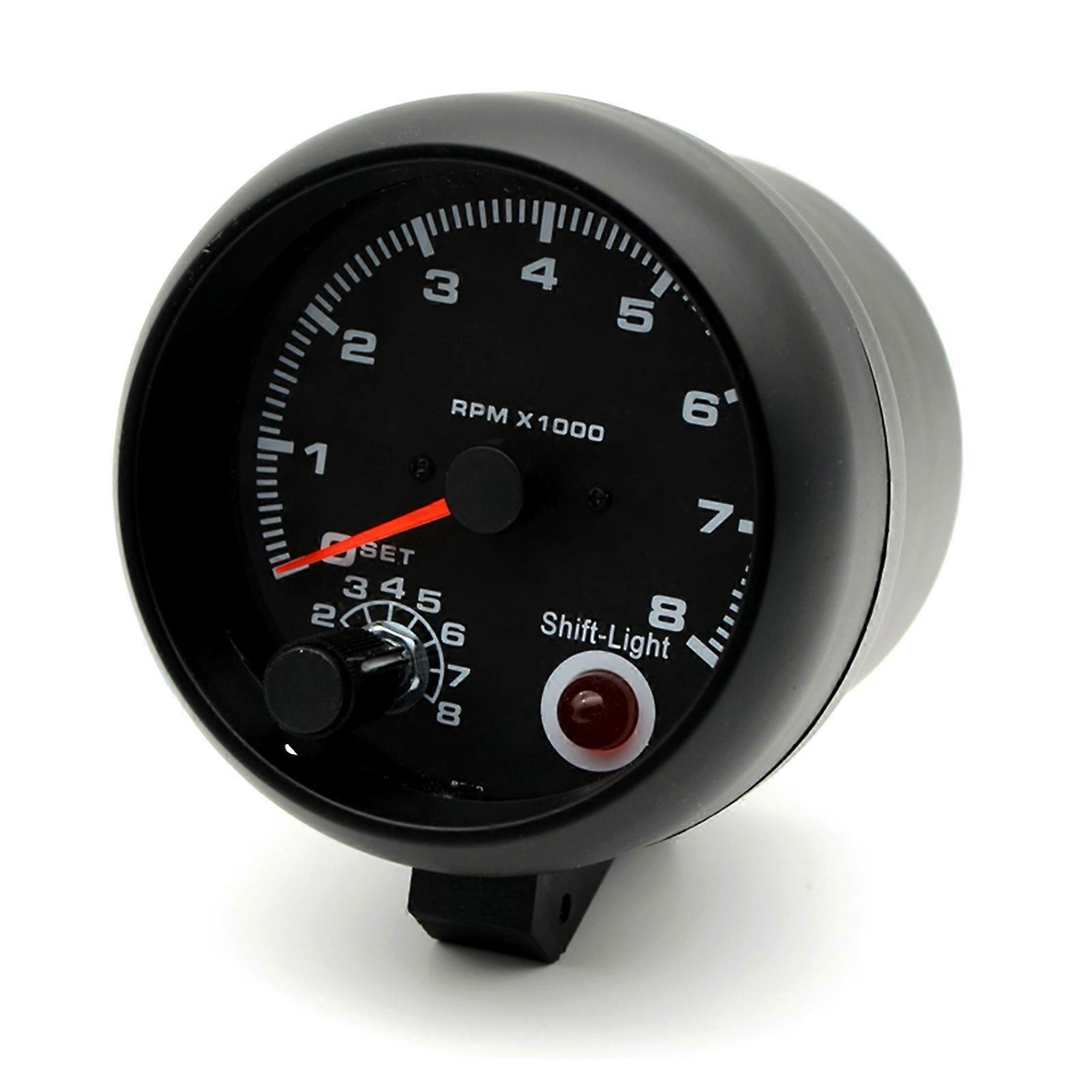 3.75'' Car Universal Black Tachometer Gauge Blue Inter Shift light 0 ...