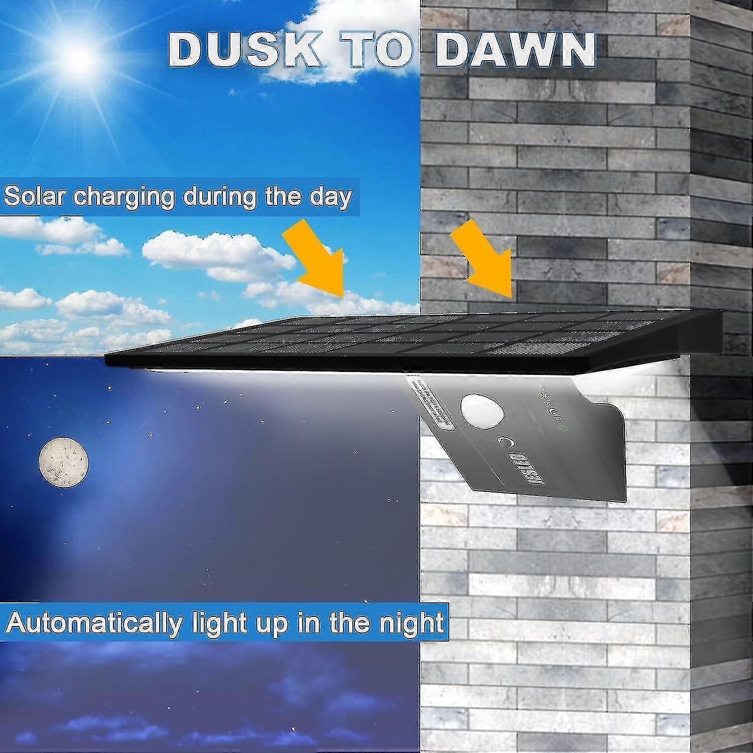 Solar Outdoor Security Light, 90 Led Solar Outdoor Light, Smart Light ...