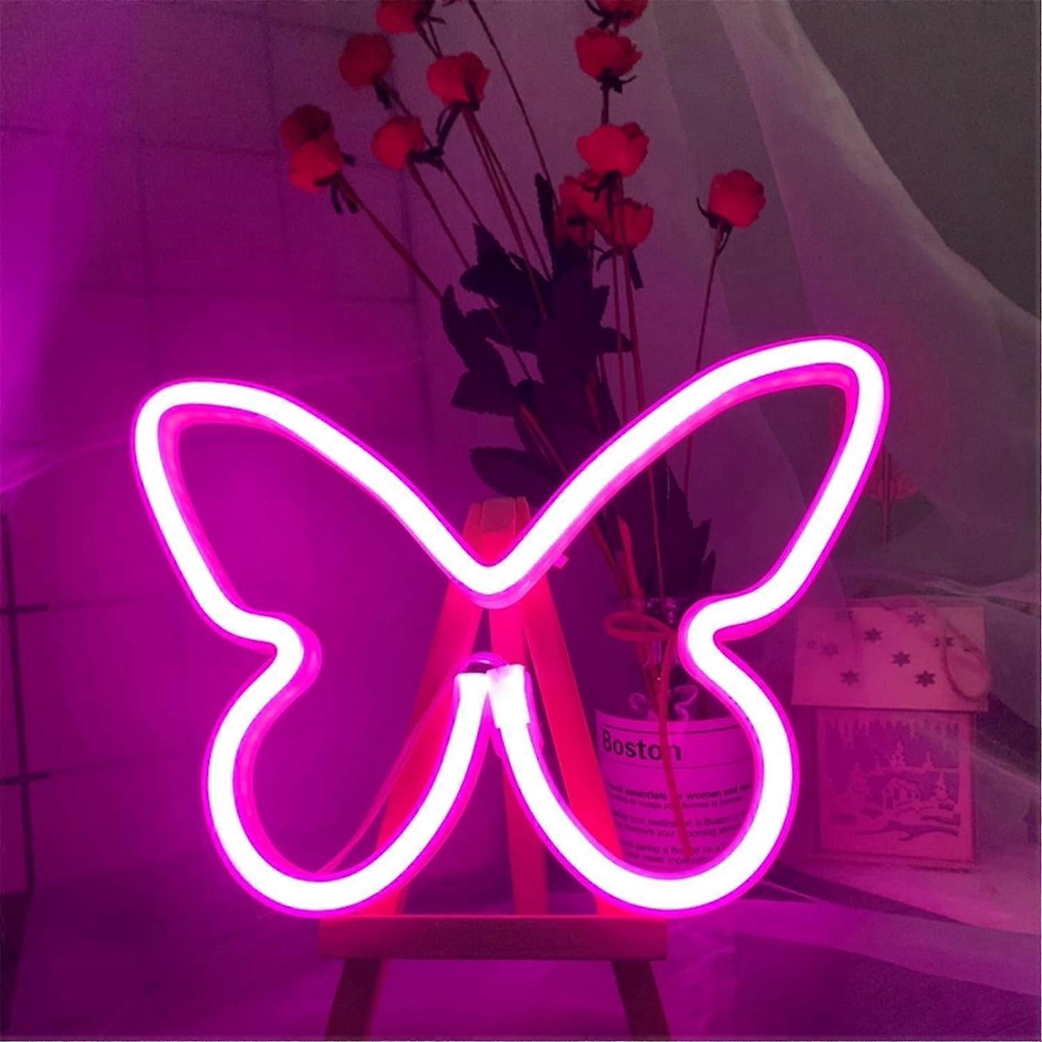 Butterfly Neon Light Pink Neon Sign Neon Wall Light USB or Battery ...