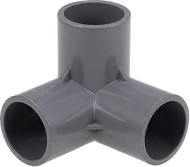 3-way Elbow Pvc Pipe Fitting Furniture Grade 25mm Size Tee Corner Fittings Gray 10pcs | Fruugo UK