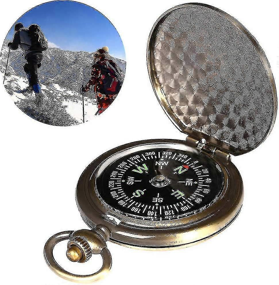 Pocket Compass, Pocket Compass Brass Waterproof Portable Pocket Watch ...
