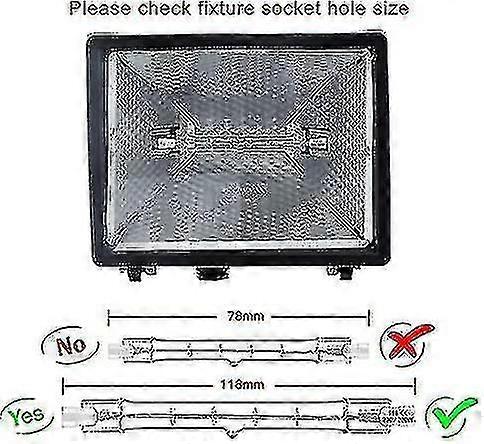 5 Pack R7s Halogen Bulb 118mm 200w 230v, R7s Halogen Rod 118mm, Halogen ...