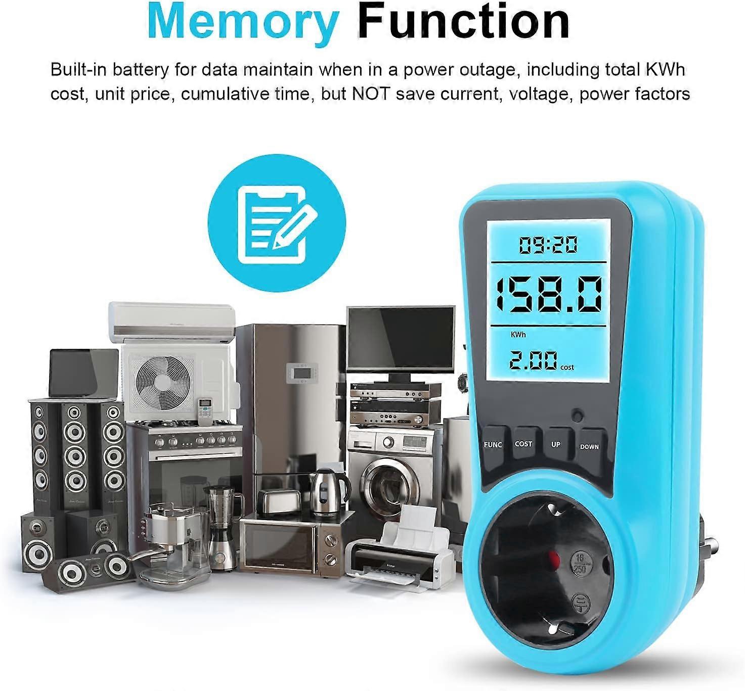 Electricity Consumption Meter, 1 Pack Current Consumption Meter ...