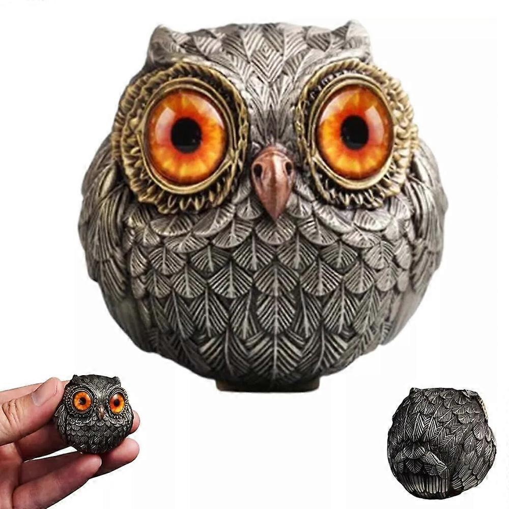 Lucky Owl Guardian-The Wise Watcher,Retro Owl Decor Figurines Shelf ...