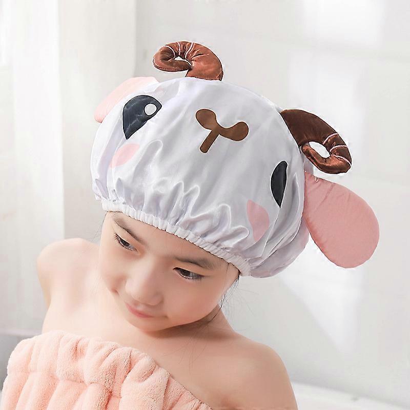 3pc Waterproof Reusable Bath Hat Kids Fun Cartoon Animal Shower Caps ...