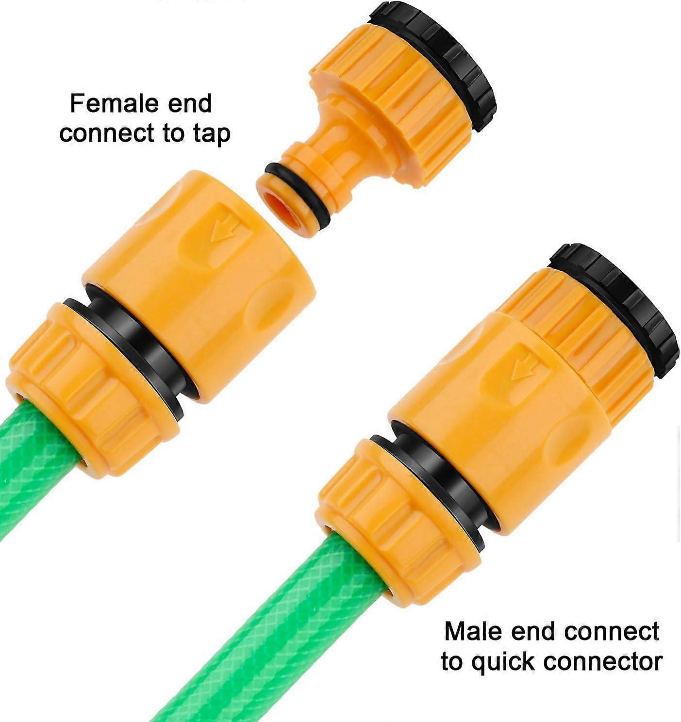6 Pack Plastic Garden Hose End Connector for 1/2 Inch Hose Pipe - Quick ...