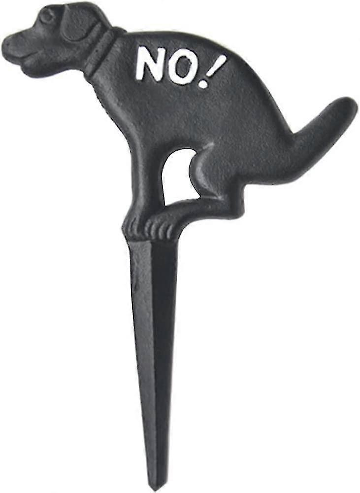 No Pooping Sign, Garden Yard Cast Iron No Dog Poop Urinating Yard Sign ...