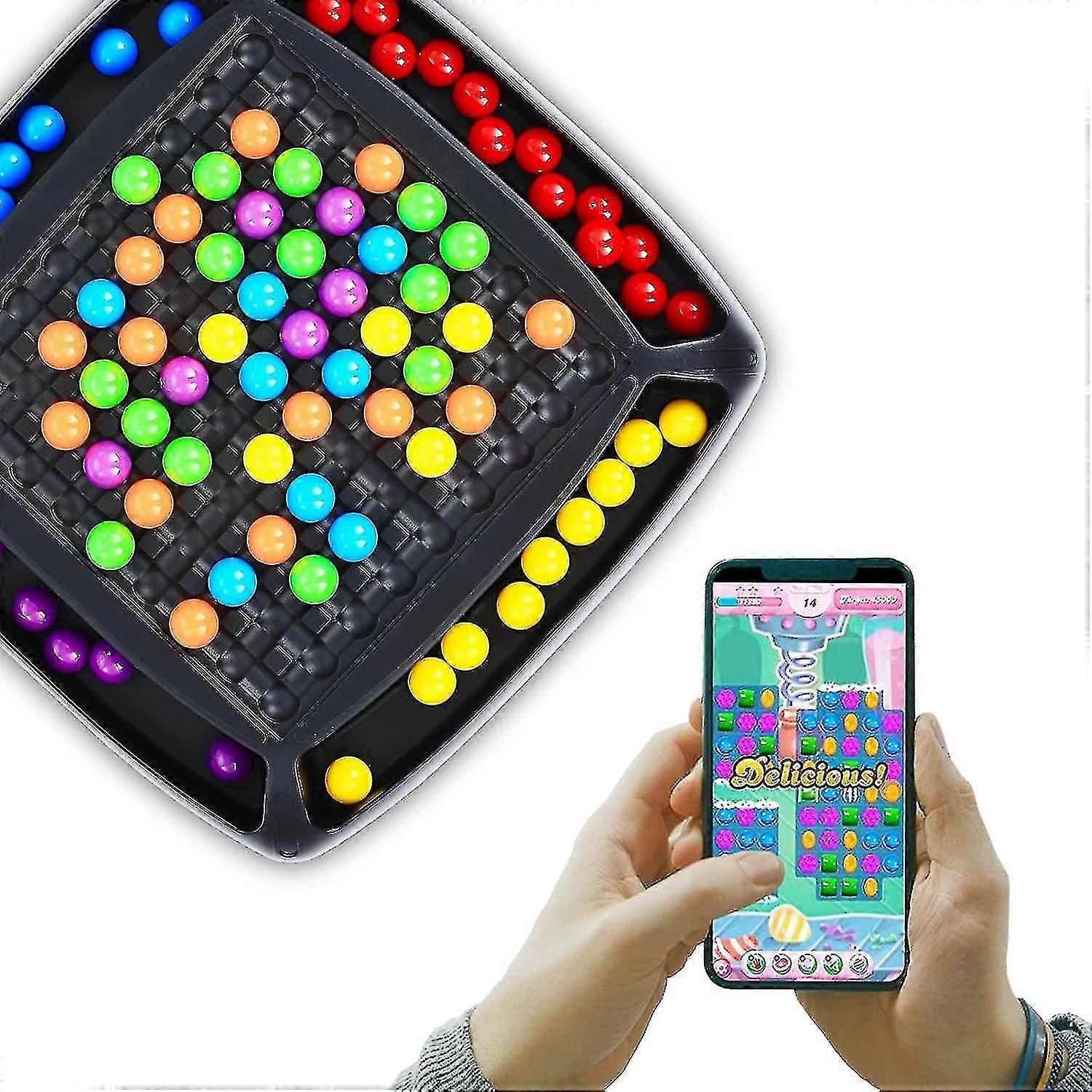 Rainbow Bead Game For Kids Chess Board Game Puzzle Elimination Toys ...