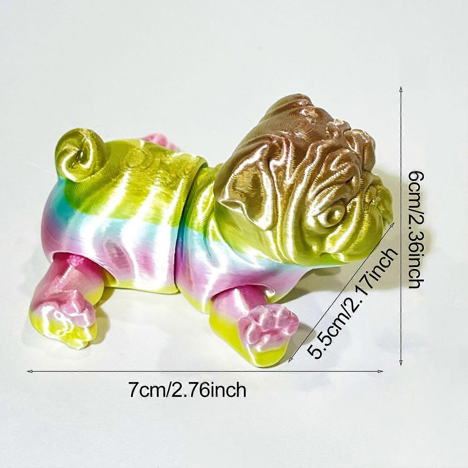 3D Printed Dog Model Collectible Fidget Toy Puppy Ornament with Movable ...