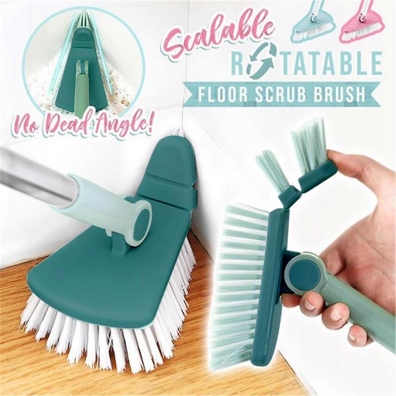 Bendable Corner Scrub Brush with Long Handle Removable Triangle Brush ...
