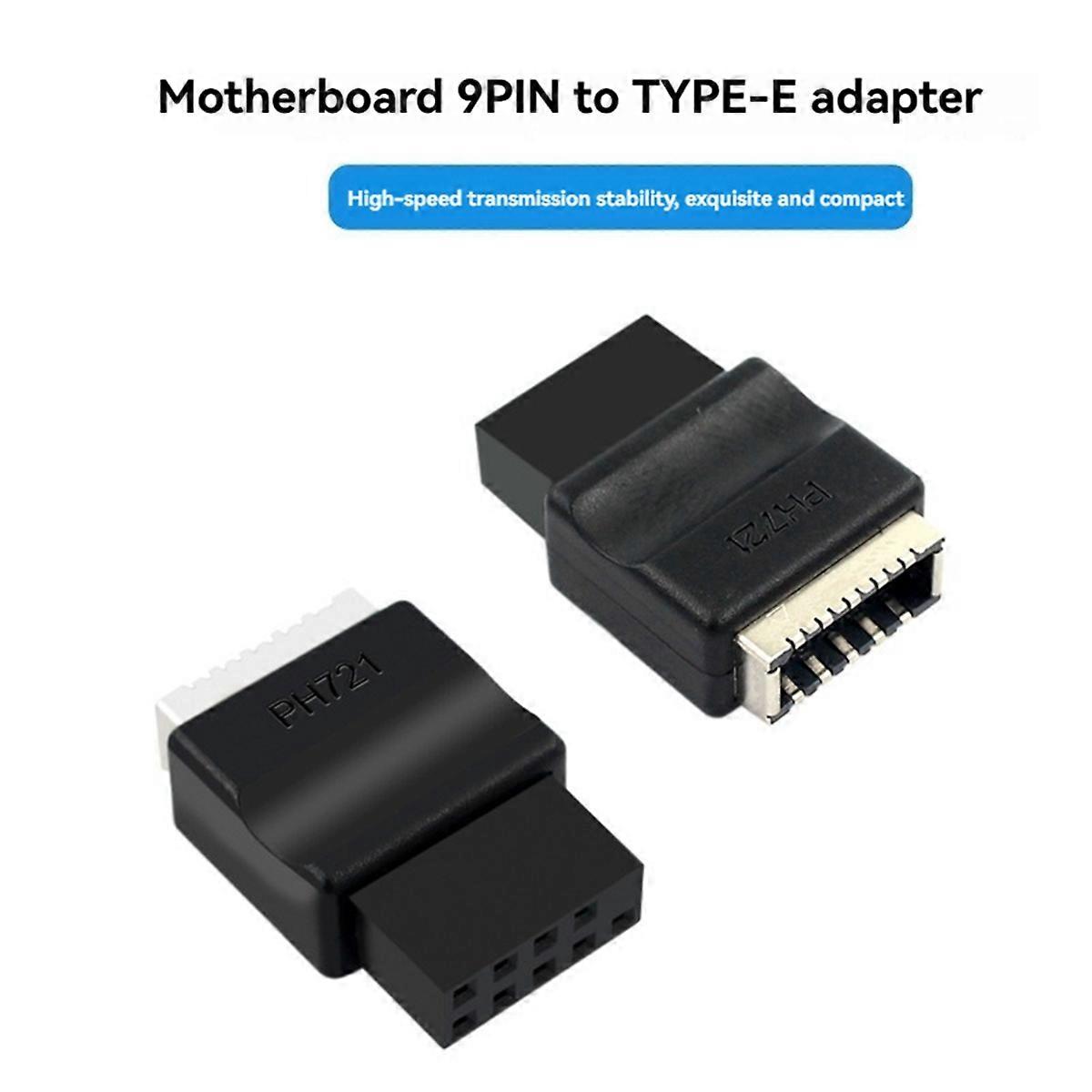 Motherboard USB2.0 9PIN Male to Type-E Female Adapter TYPE-E Interface ...